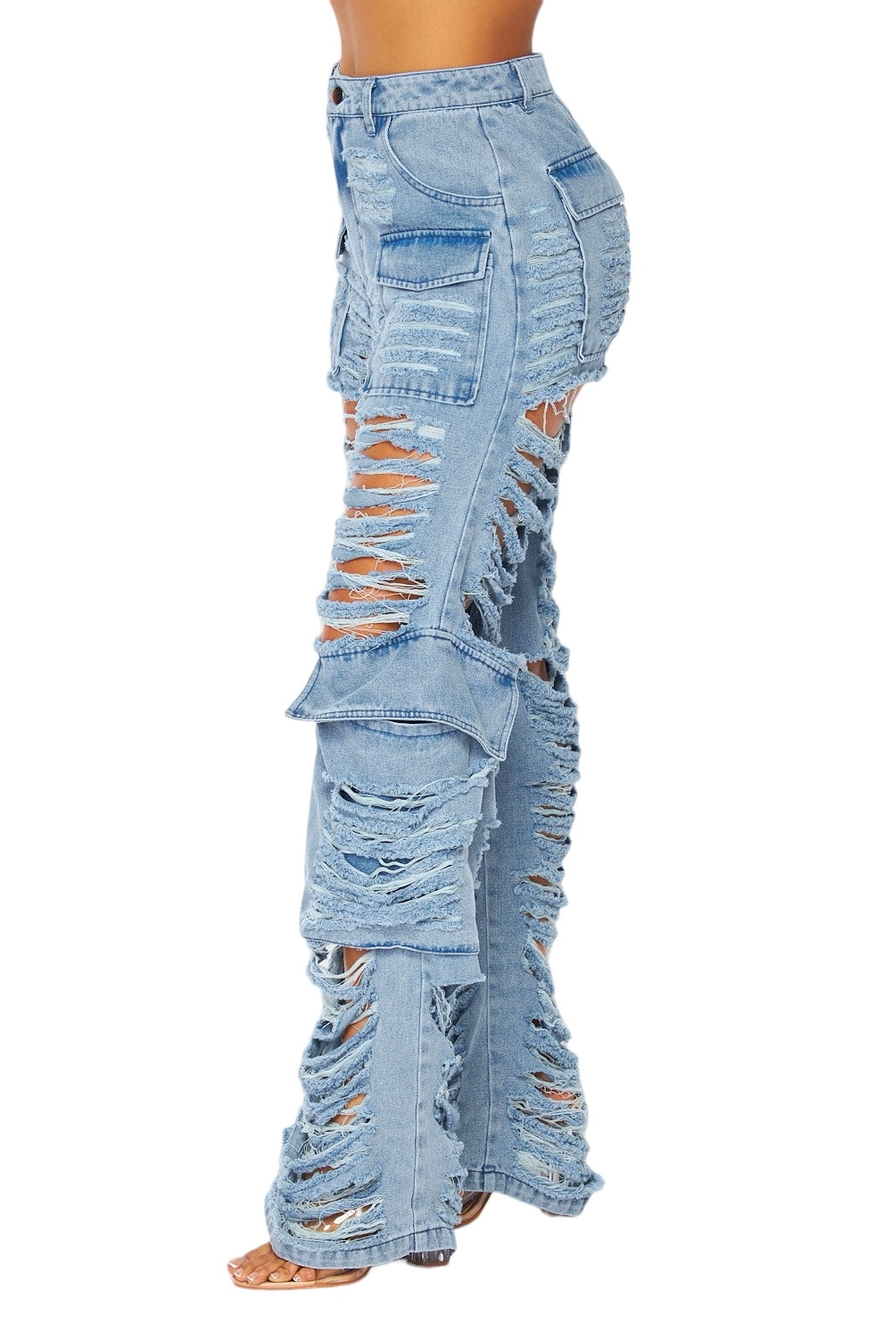 Ripped jeans back and front store
